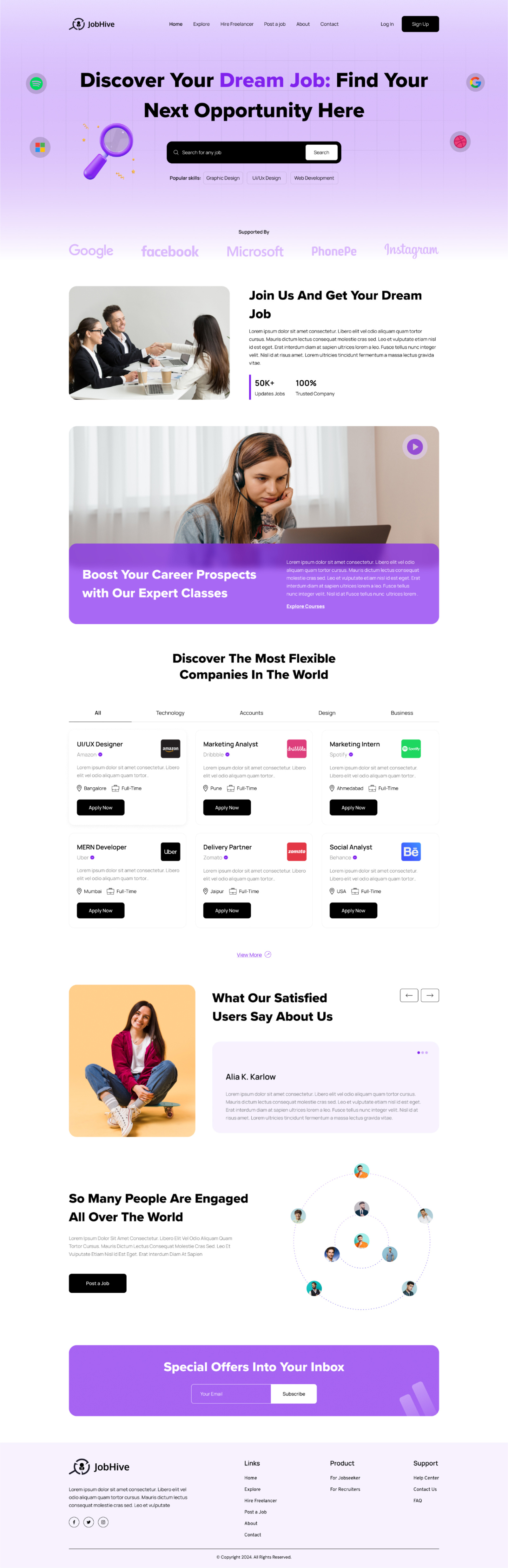 Job Landing Page UI Design by IndyLogix Solutions on Dribbble
