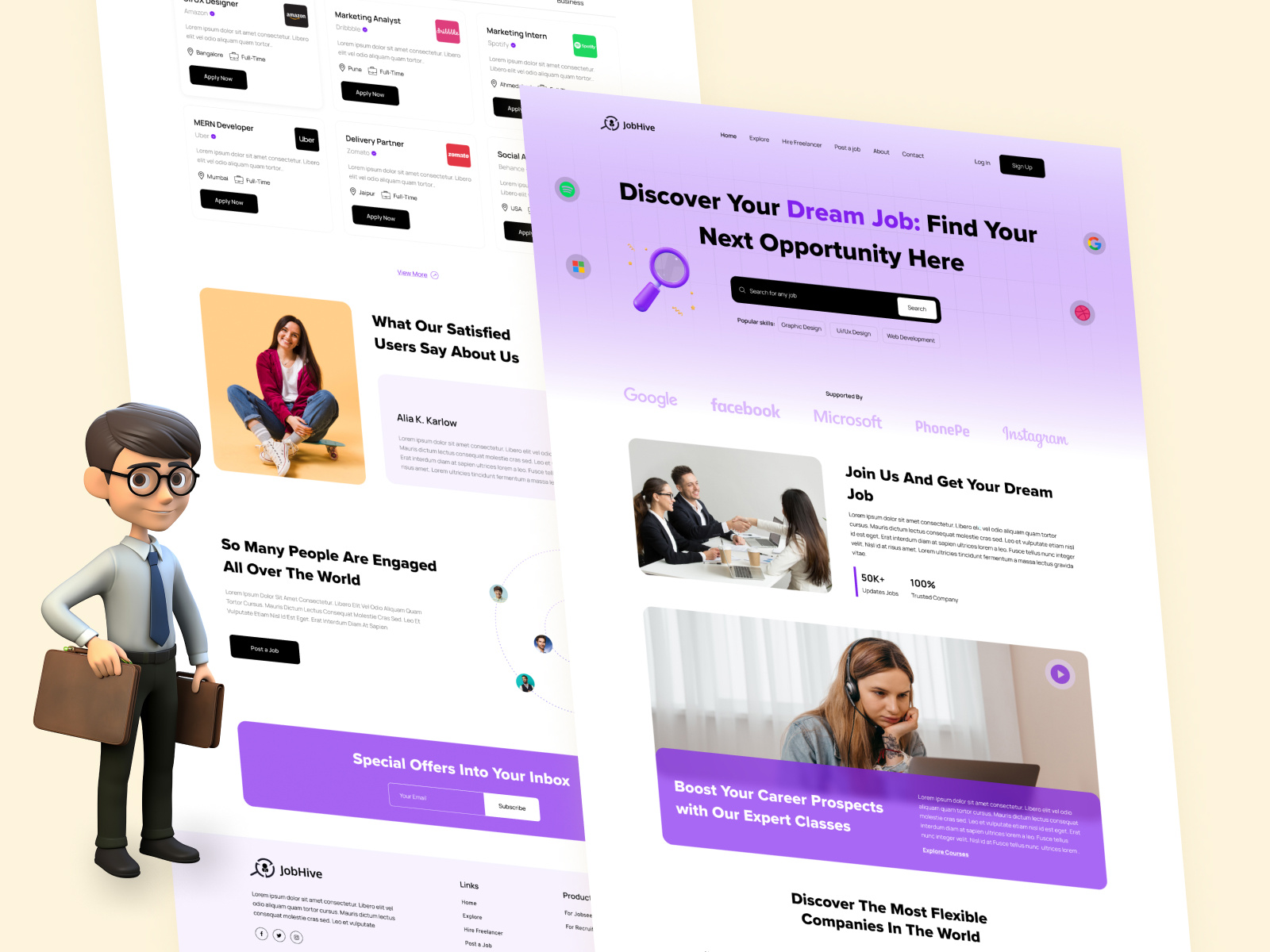 Job Landing Page UI Design by IndyLogix Solutions on Dribbble