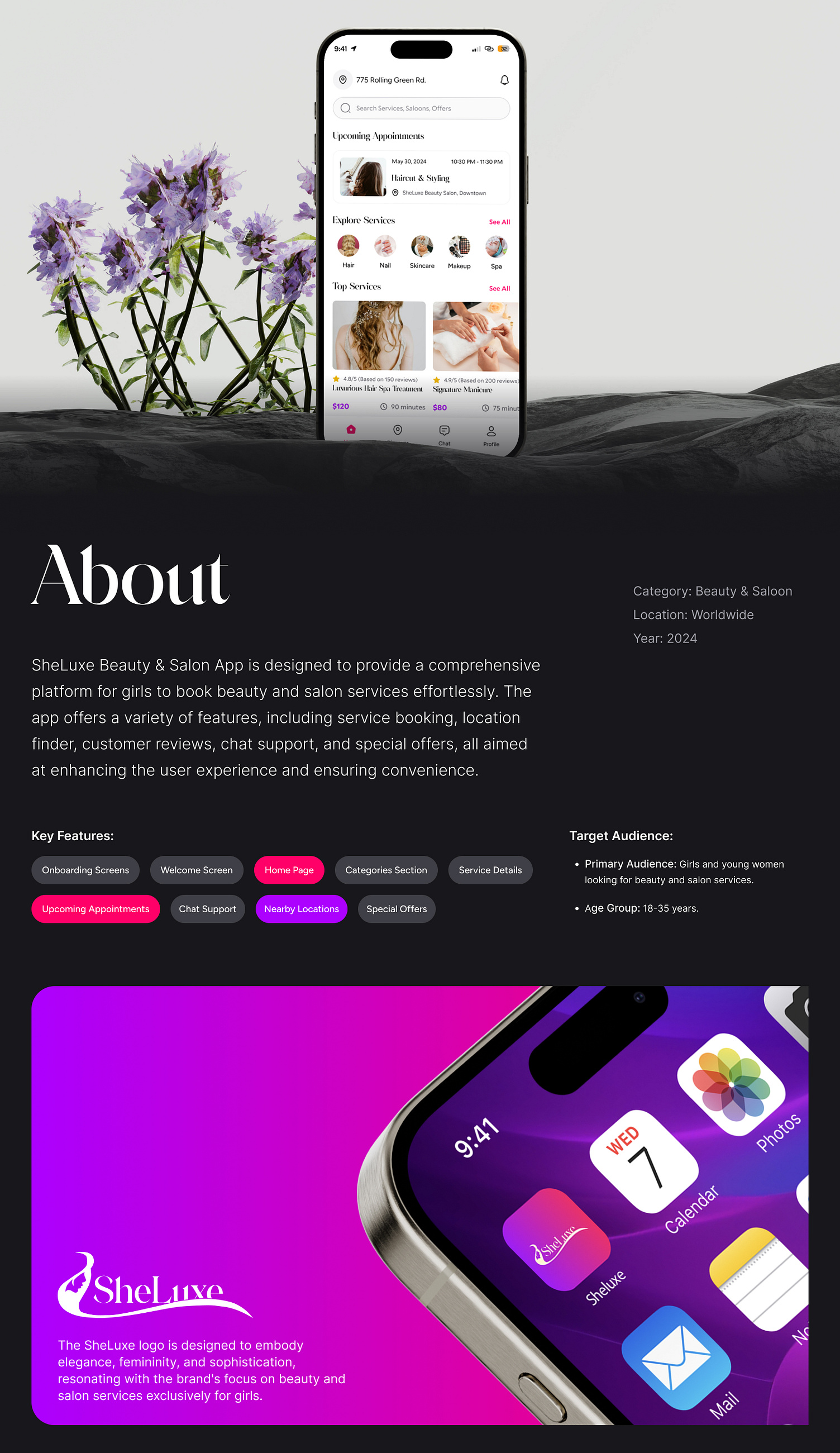 Beauty Spa Salon Mobile App UI Design by Opedia Studio | Design Agency ...