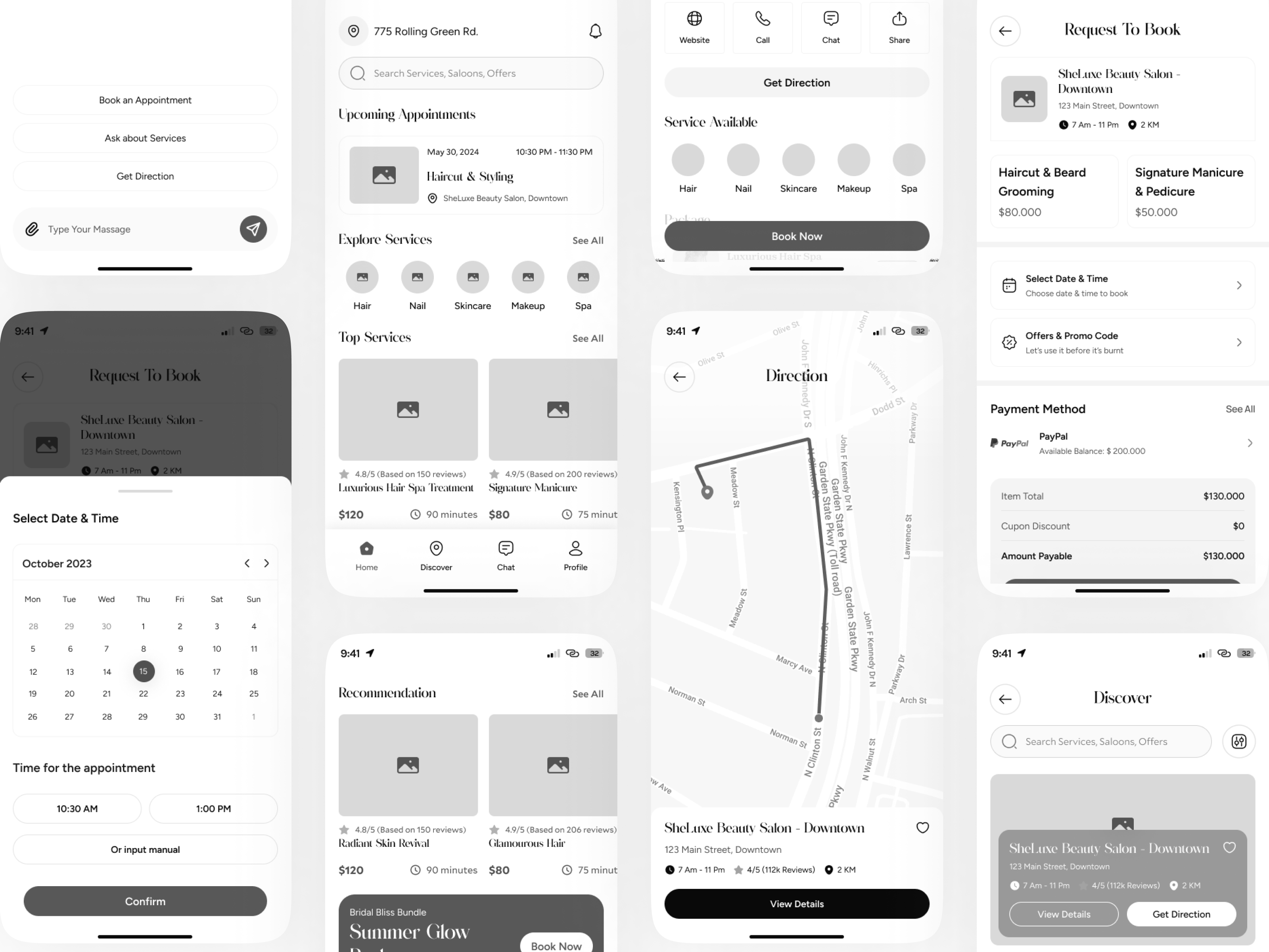 Beauty Spa Salon Mobile App UI Design by Opedia Studio | Design Agency ...