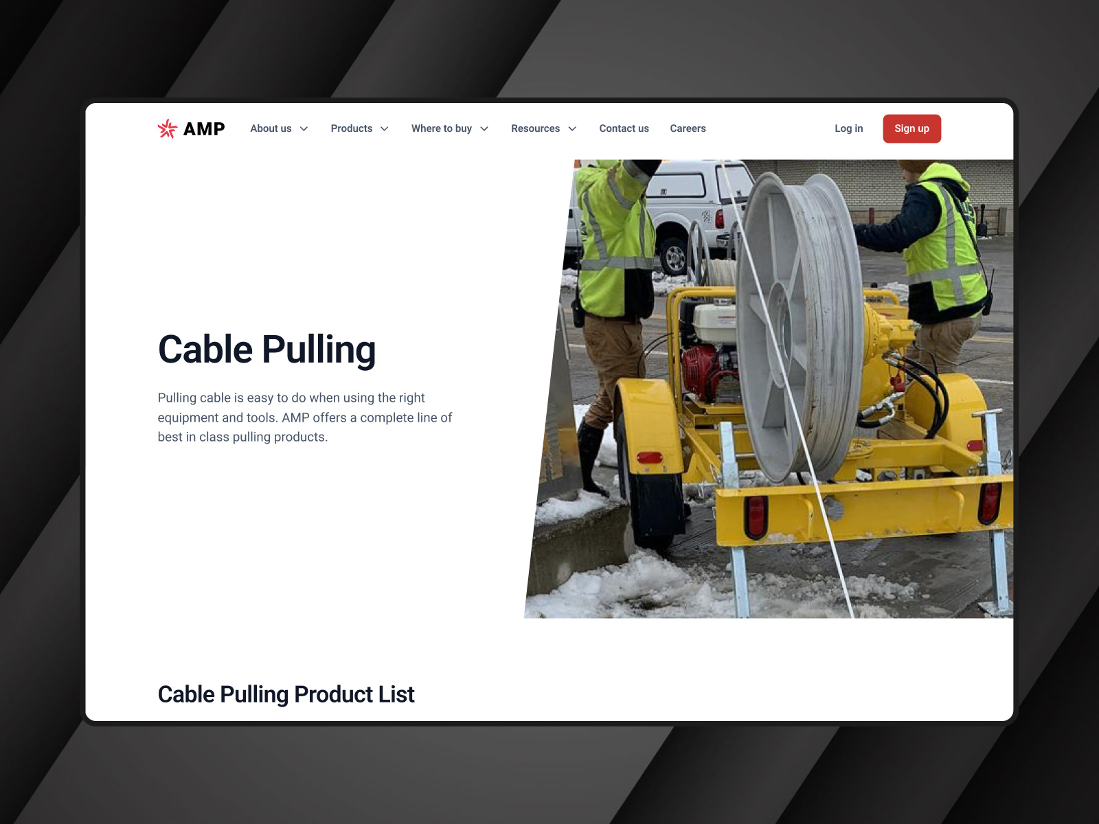 AMP - Tools Manufacturing Website Design by DesignX™ on Dribbble