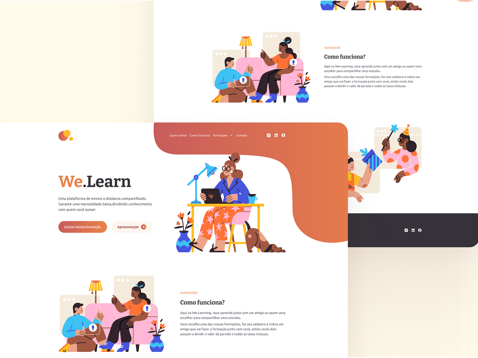 We Learn - Figma Course project by Felipe Felix on Dribbble