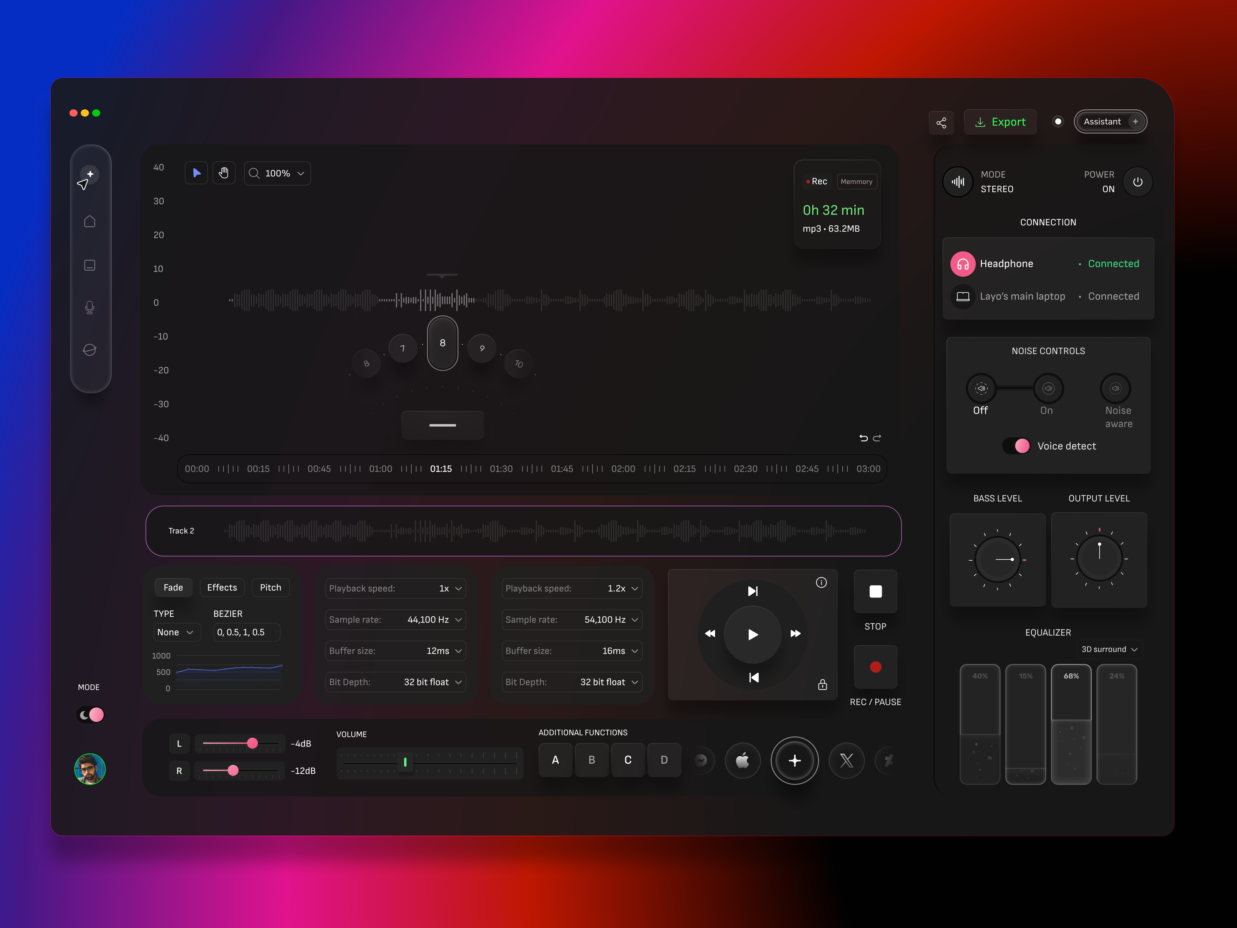 Sound Editing Web Application by Monodeep Samanta for Sharkfold on Dribbble