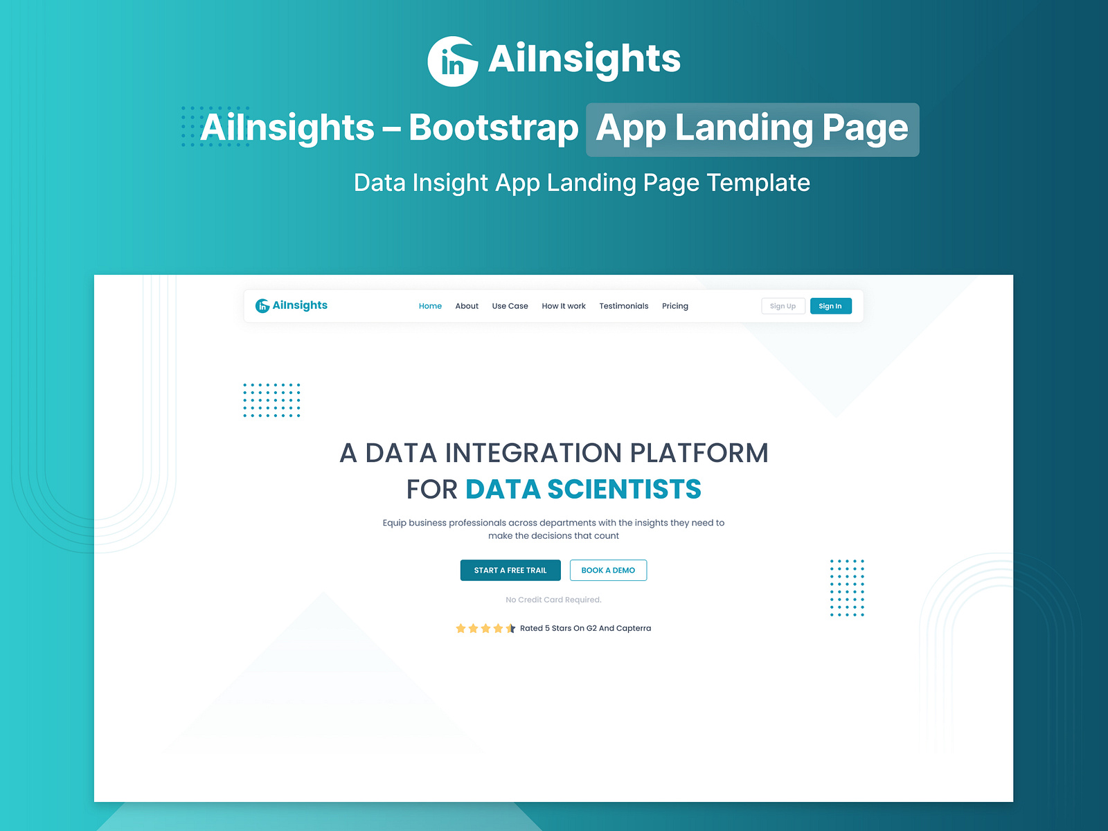 AiInsights – Bootstrap App Landing Page Template by Mahmudul Hasan Shaon on Dribbble