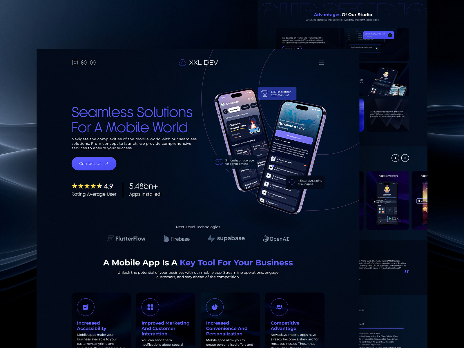 App Development Studio Landing Page UI/UX Design by Ahmad ibn kalam on ...