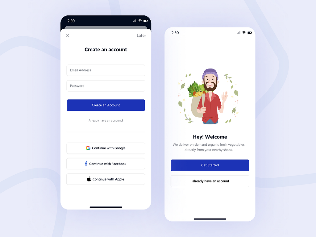 Create Account UI - iOS App Design by Shashank Tyagi on Dribbble