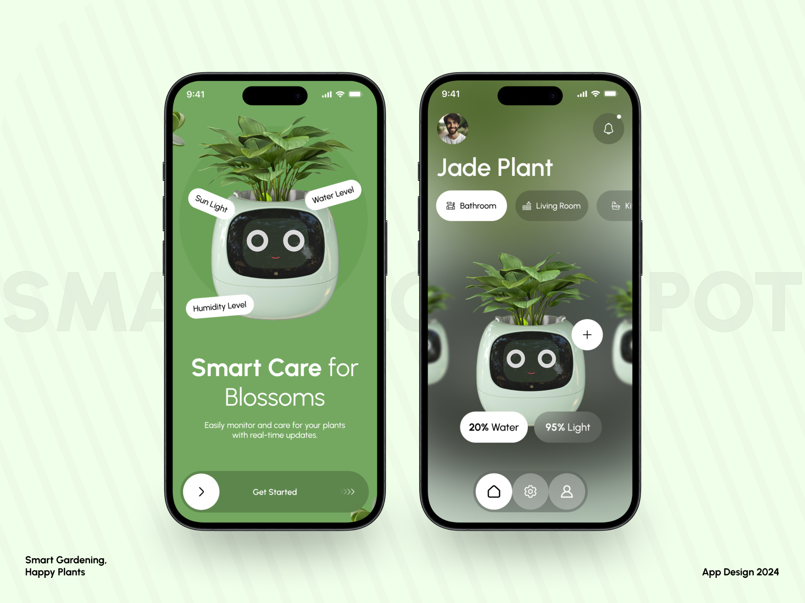 Smart Flower Pot App by MQoS UI/UX for MultiQoS on Dribbble