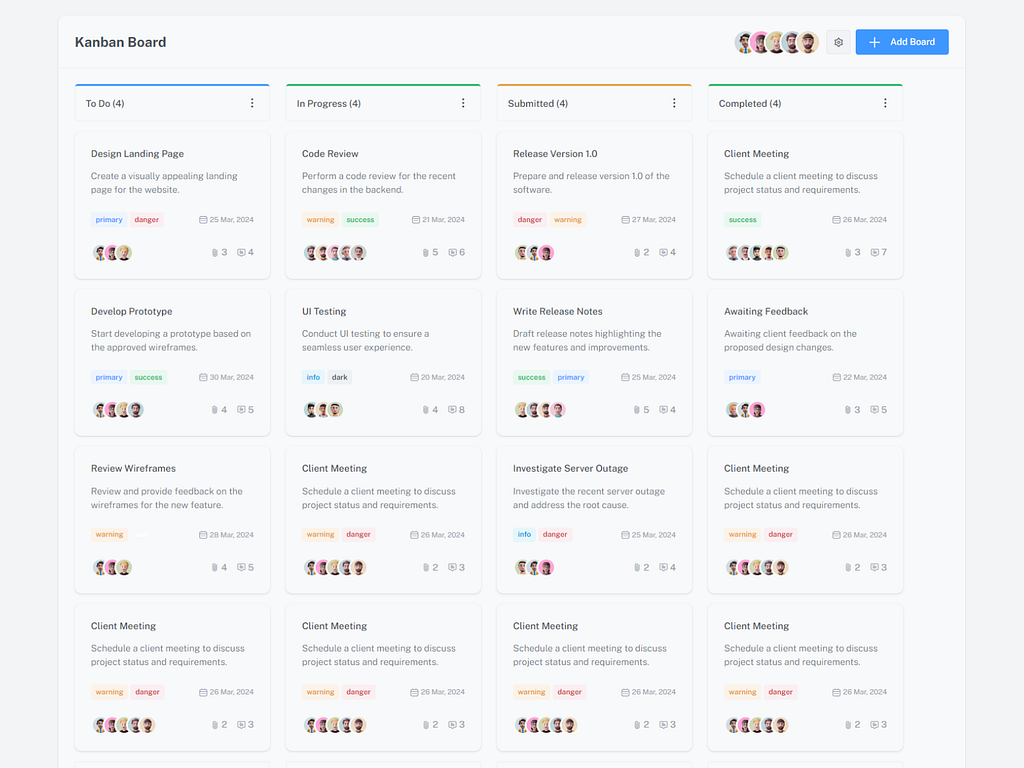 Kanban Admin Dashboard Template by WRAPCODERS on Dribbble