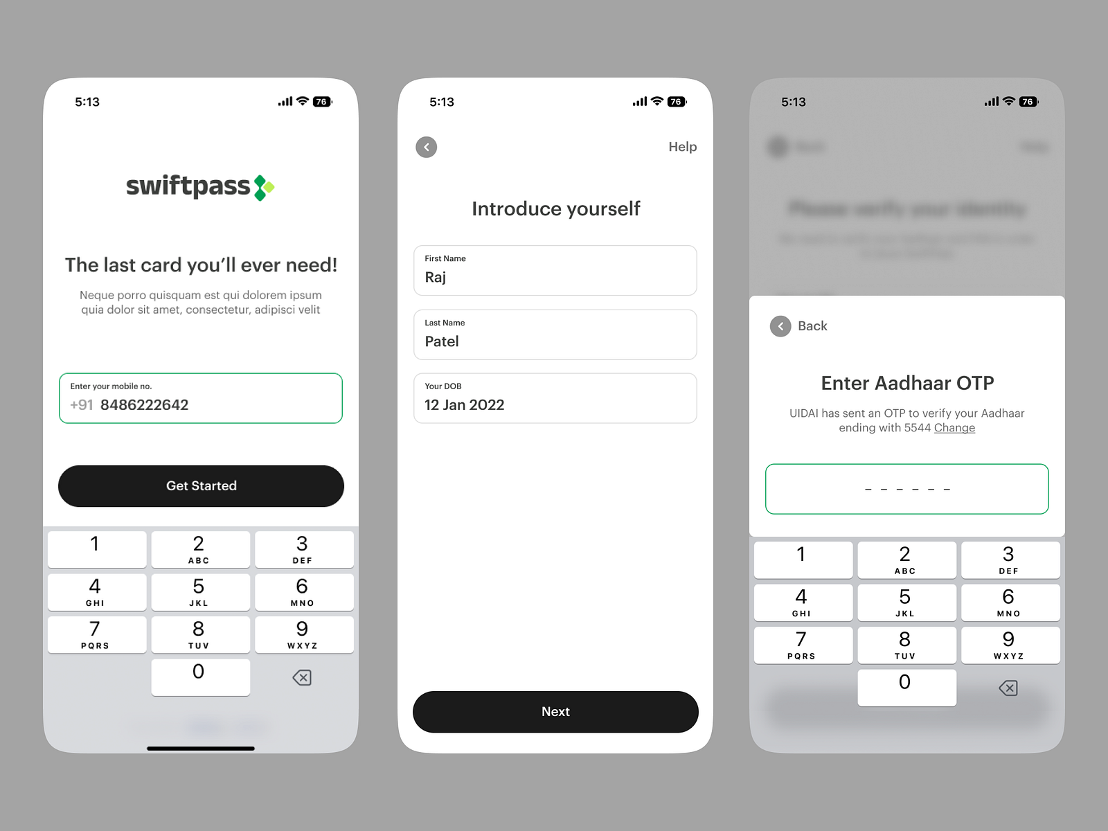 Simple sign up flow - OTP verification - Account Creation by Ajay ...