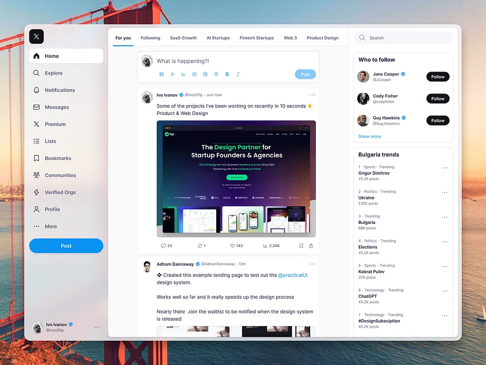 Twitter UI designs, themes, templates and downloadable graphic elements ...