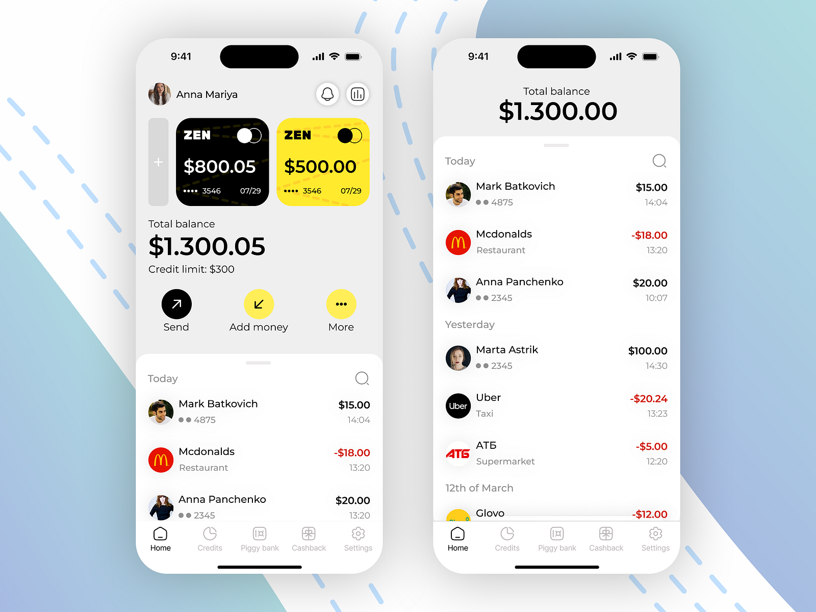 ZEN bank - Mobile bank design by Eva Mul on Dribbble