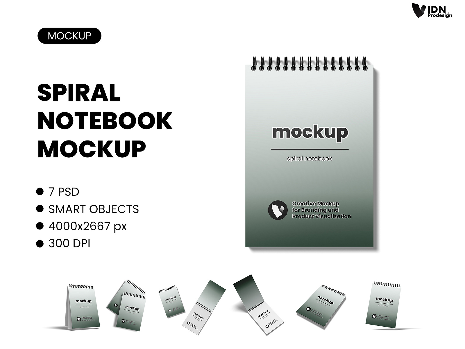 Spiral Notebook Mockup by IDN Prodesign on Dribbble