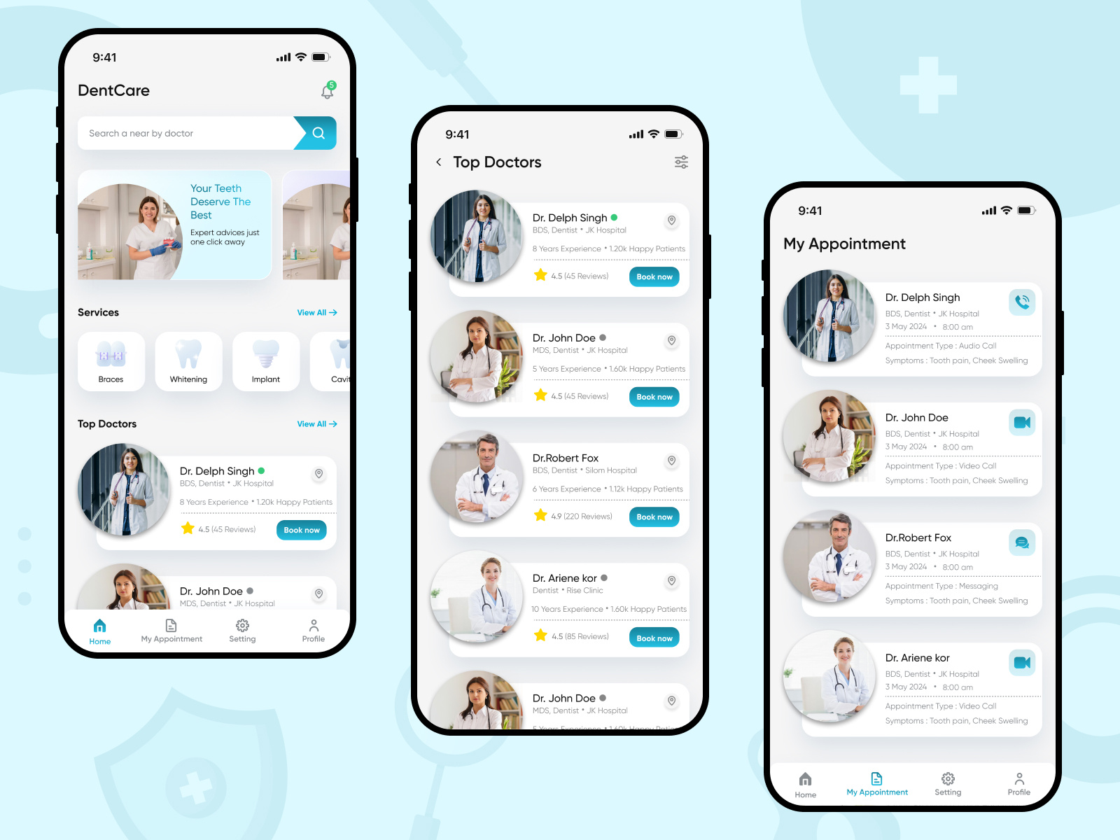 Dental App Designs – Innovative Healthcare App UI Design by Anglara ...