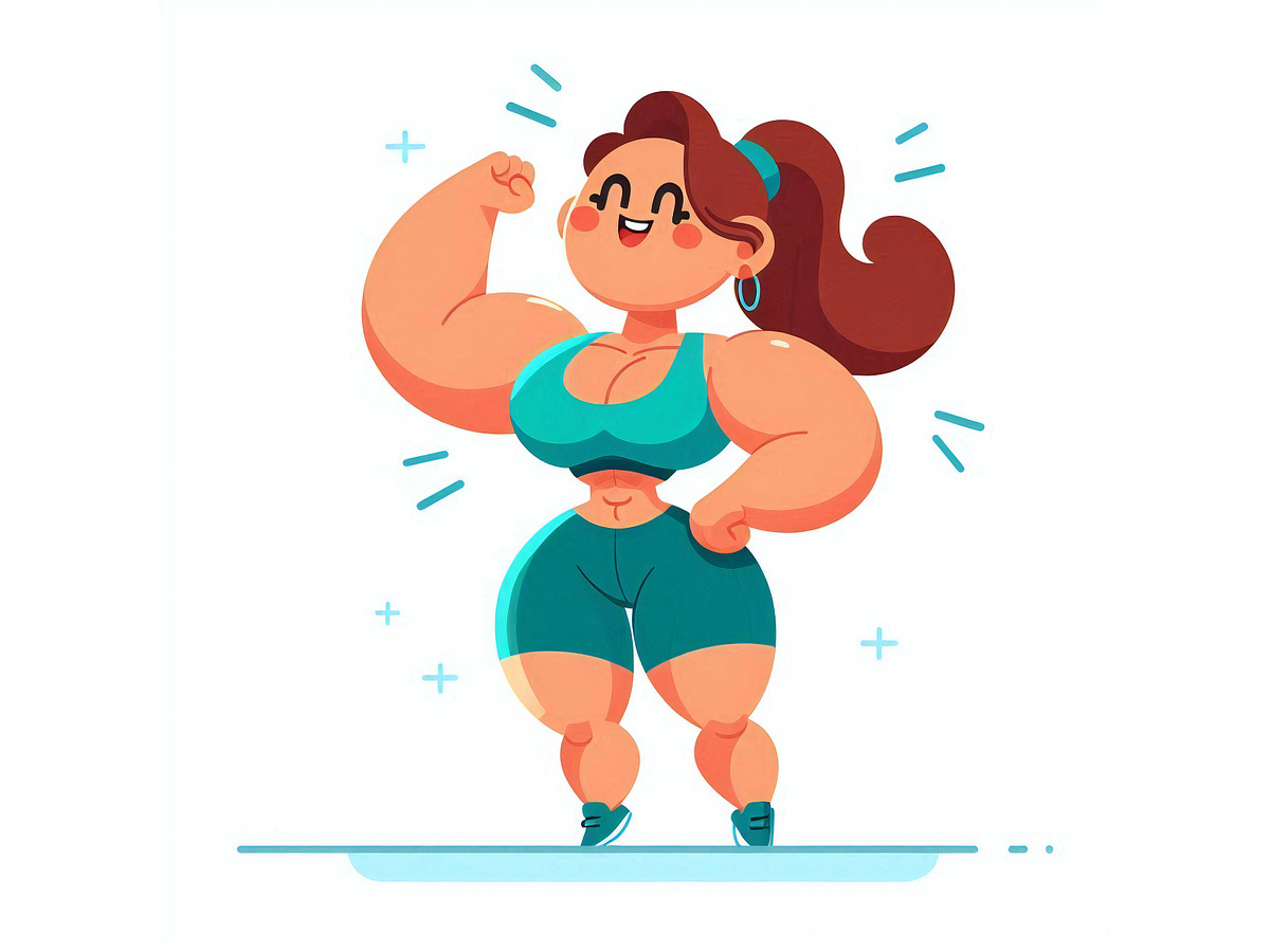 Strong Woman Vector Illustration by Sujay Gain on Dribbble