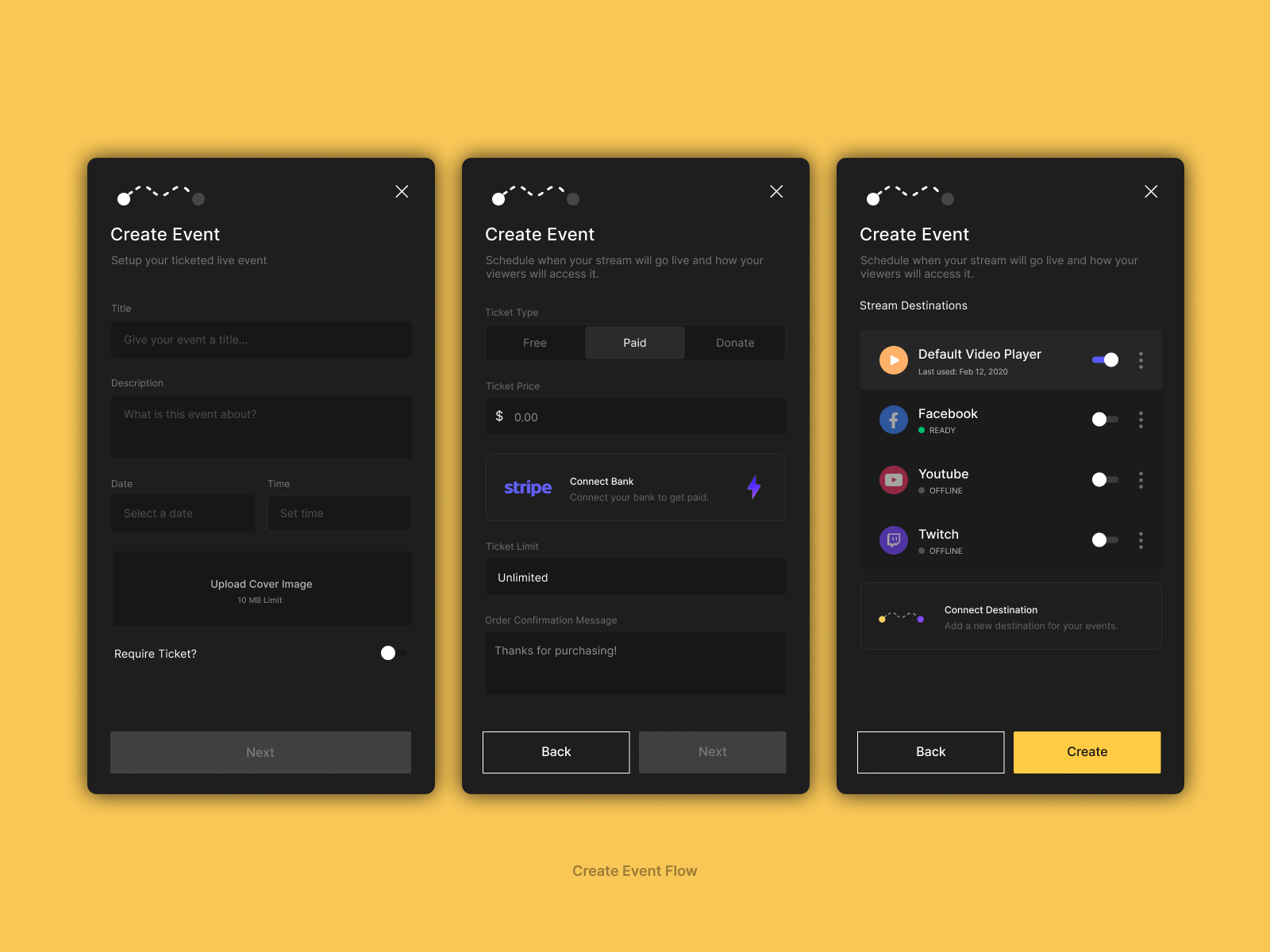 Create Event Modal UI by Calvin Wilson on Dribbble