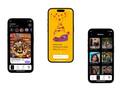 Dating Mobile App Design designs, themes, templates and downloadable ...