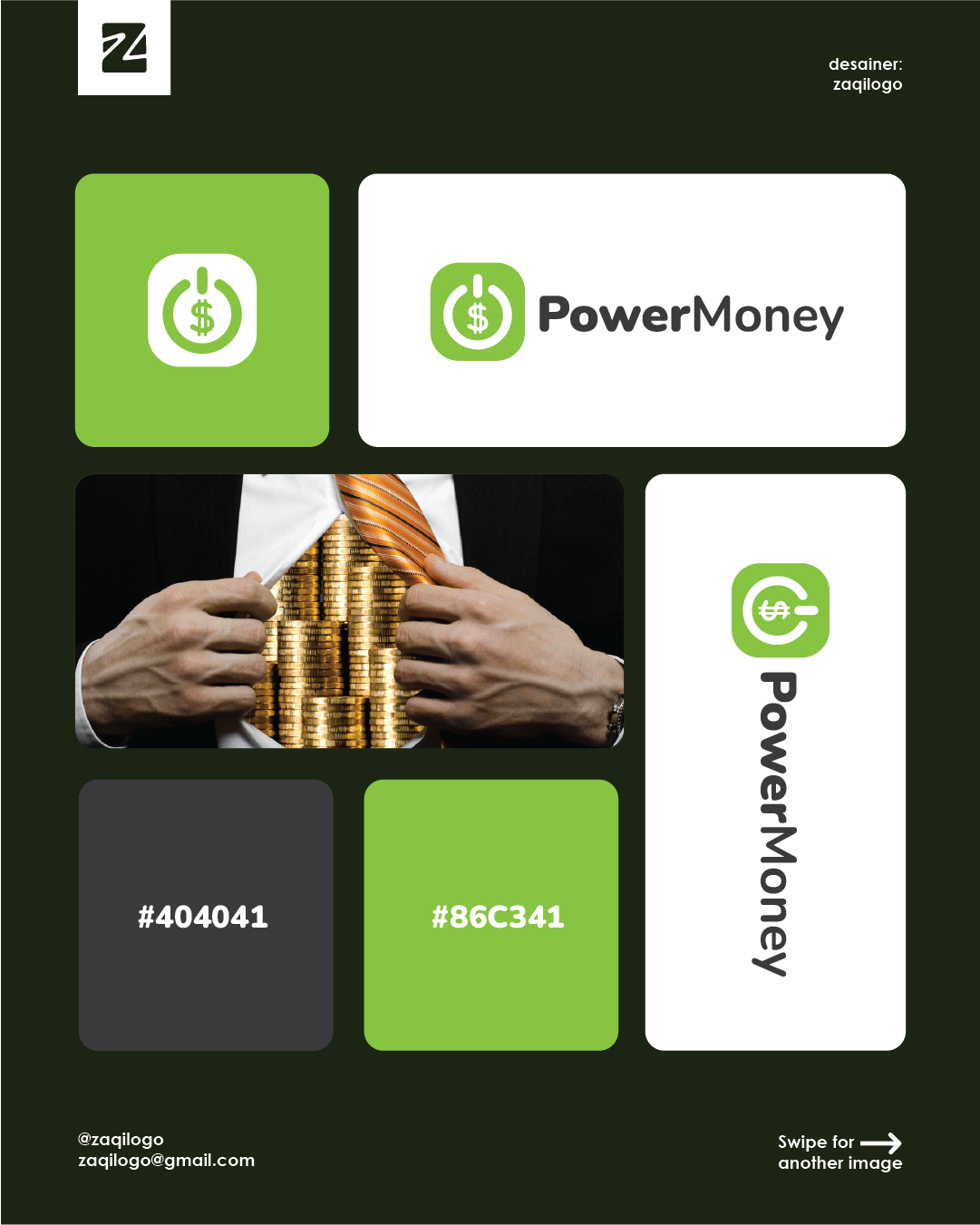 Power Money Logo by zaqilogo on Dribbble