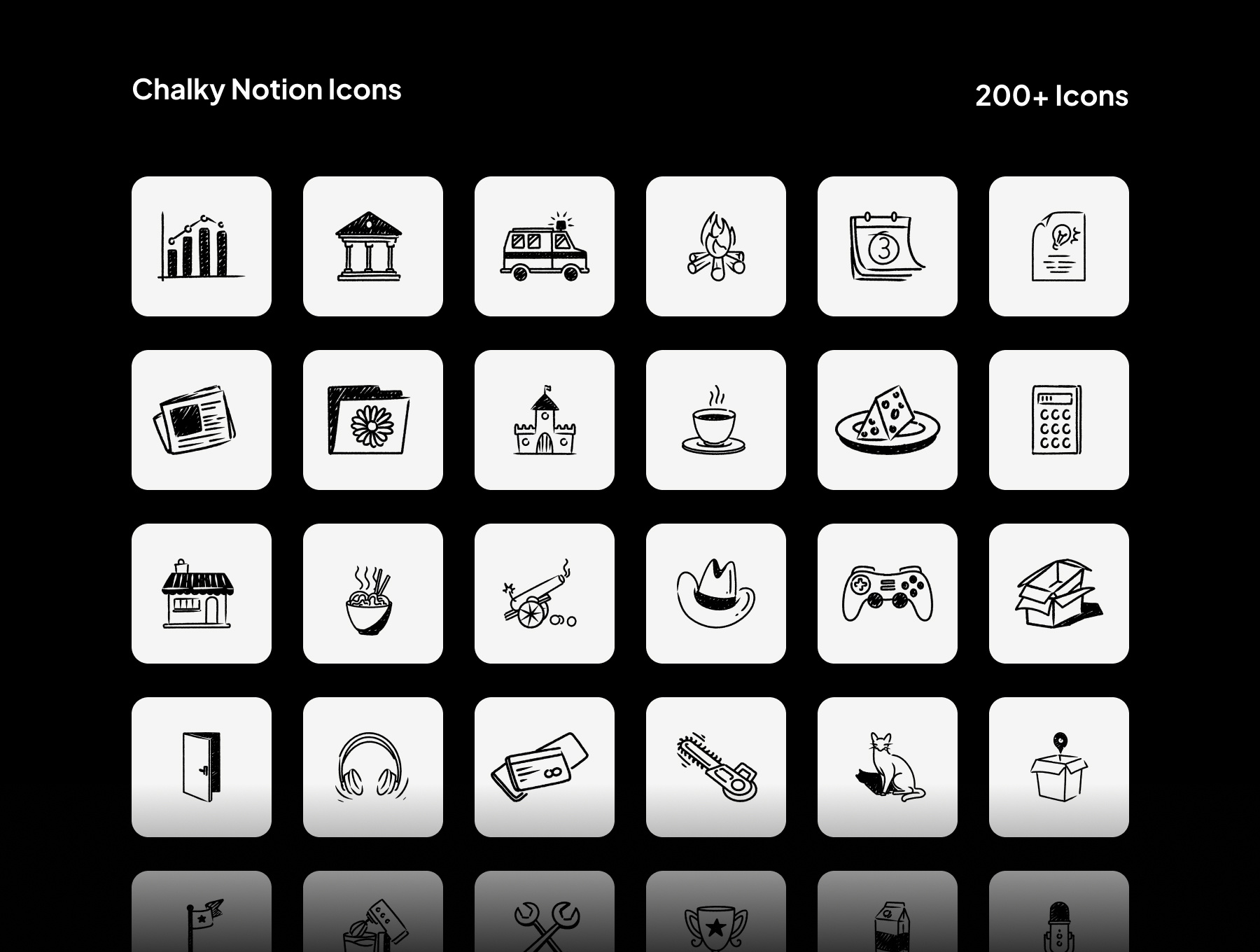 Chalky Notion Icons by Vectorly Space on Dribbble