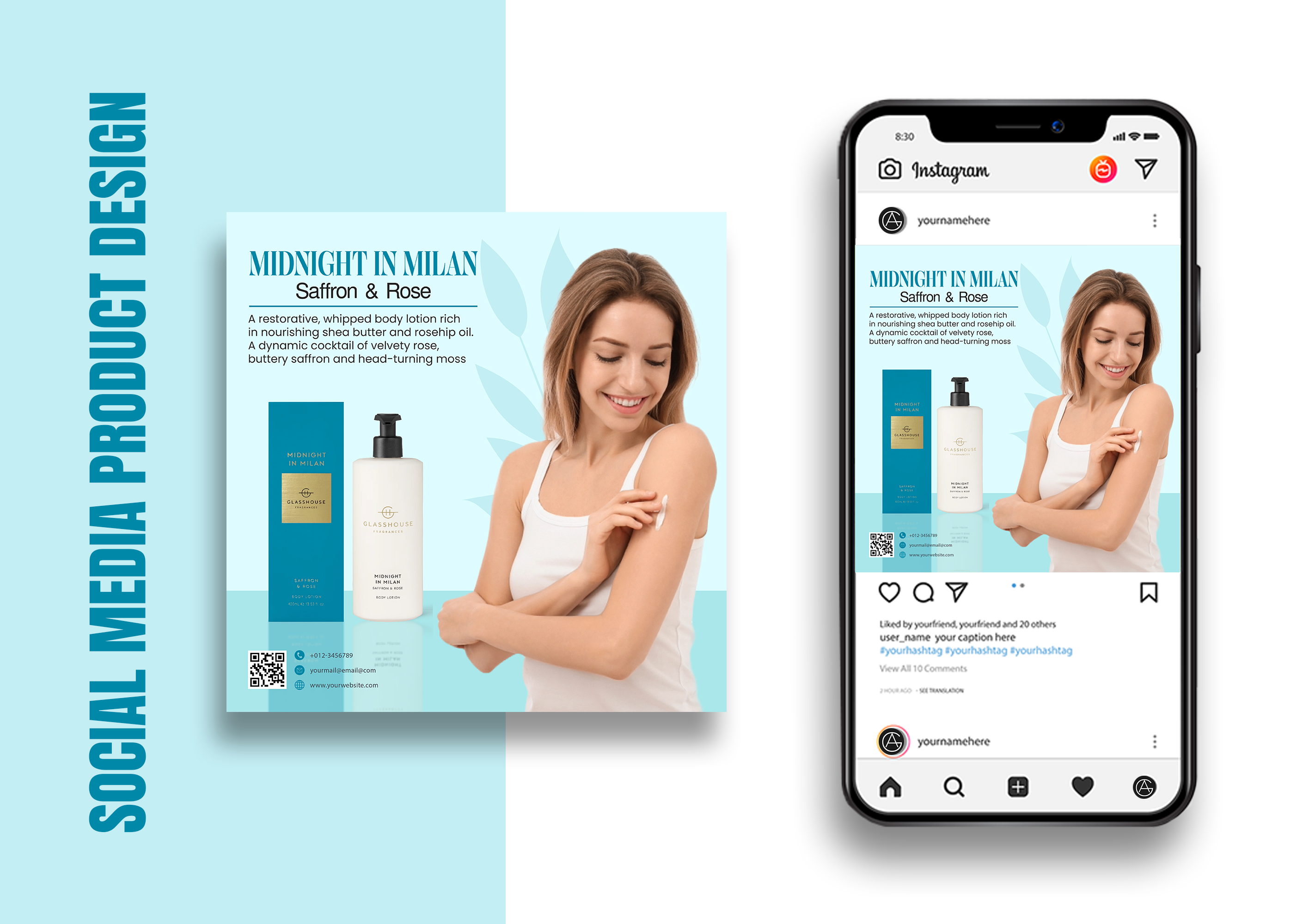 Body lotion advertising banner design by Jishan Abdullah on Dribbble