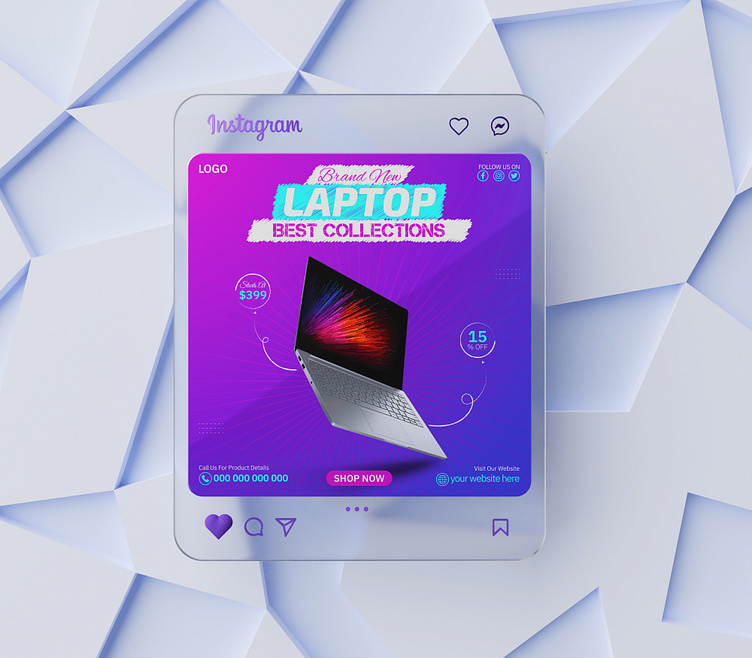 Brand New Laptop Social Media Post Design by Mahibur Islam on Dribbble