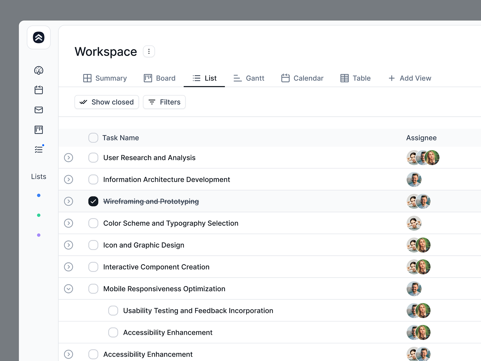 Tasks Table UI by Beyond UI on Dribbble