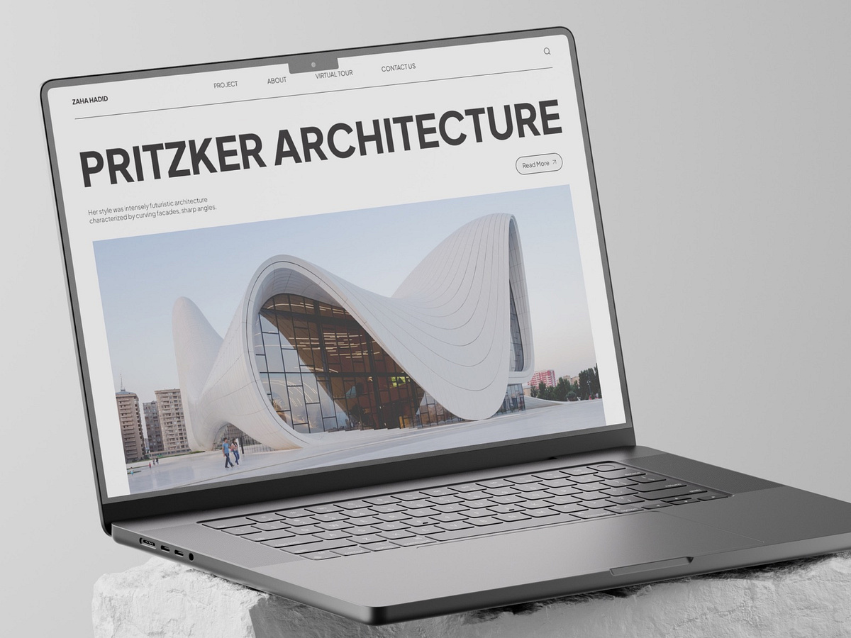Zaha Hadid - Architecture Portfolio Minimalist Website - Home by LAIN ...