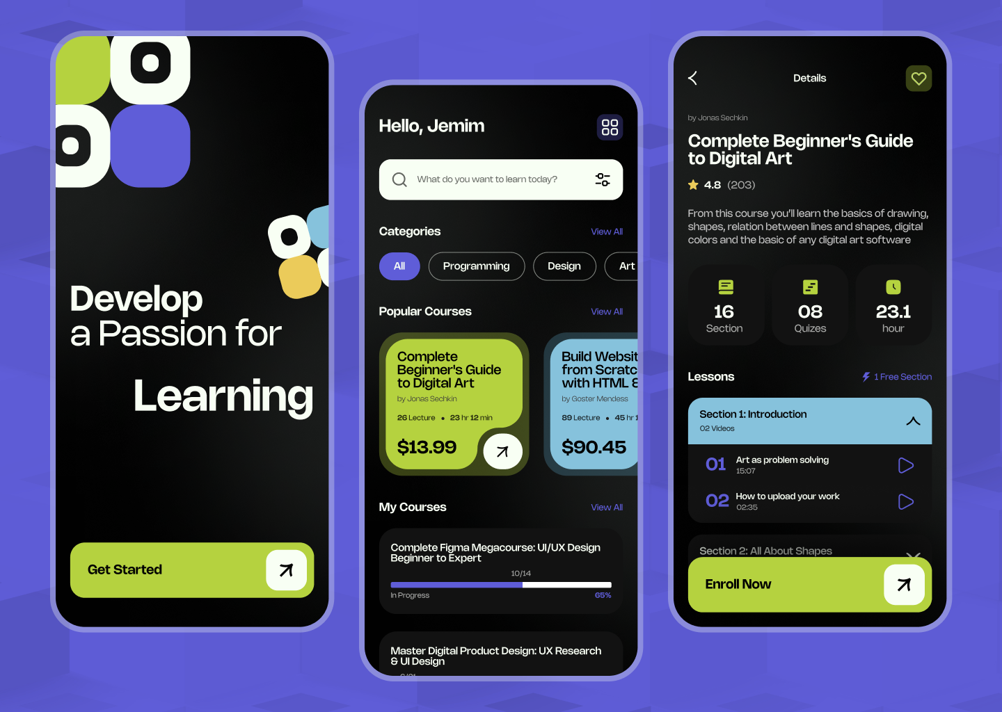 E-learning App | Educational App UI by Gem of Web on Dribbble