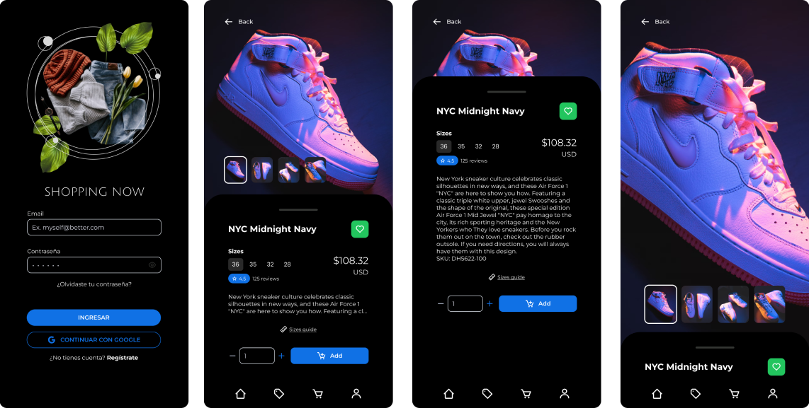 Sleek E-commerce Mobile App UI Design by Violeta Jazmin Millan ...