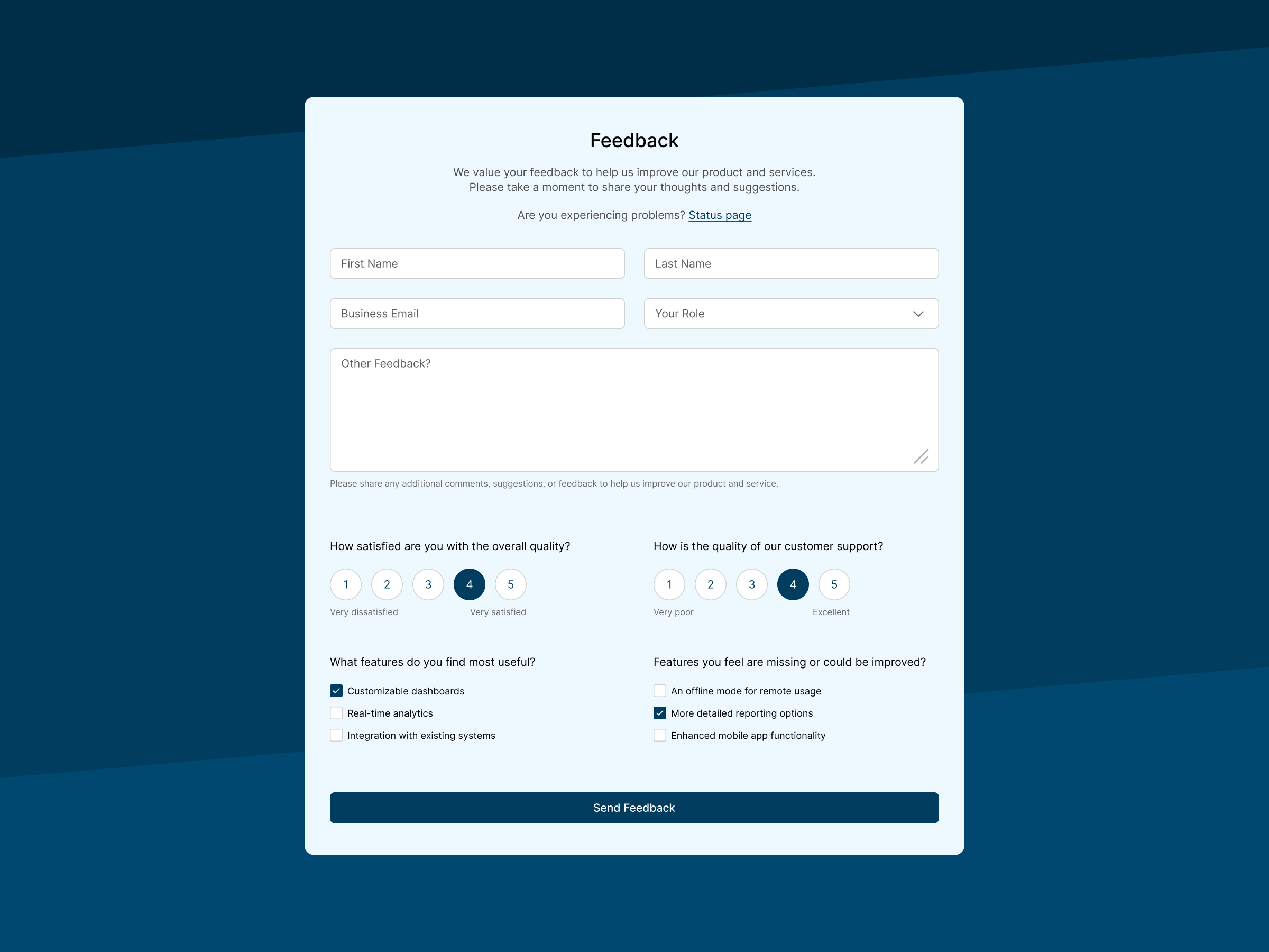 Browse thousands of Feedback Form images for design inspiration | Dribbble