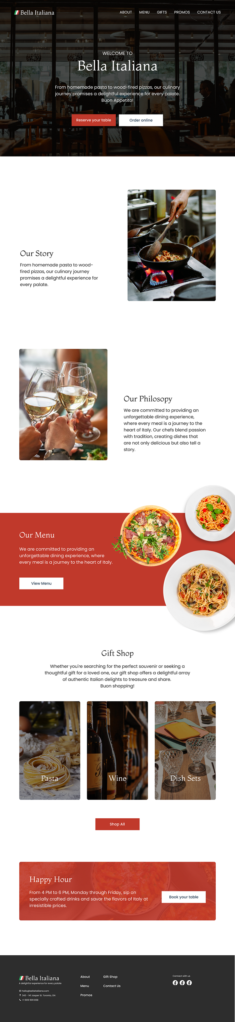 Restaurant Website Homepage by Eunice Oquialda on Dribbble
