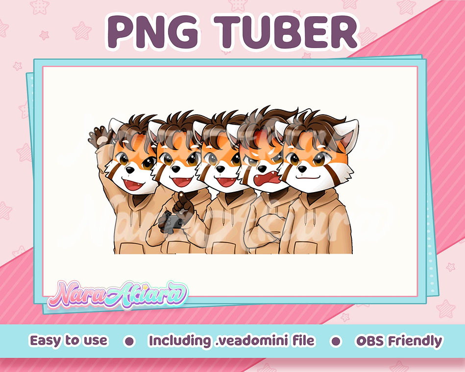 Express Your Uniqueness with Our PNG Tuber Red Panda Boy by Cika Nindya ...