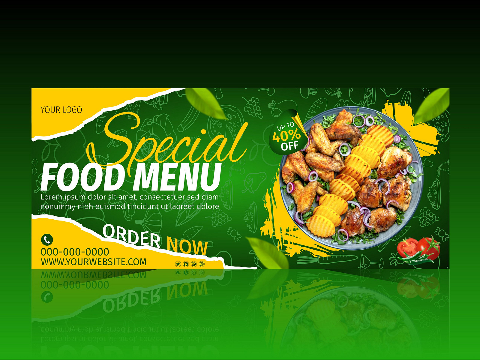 Creative & Modern Food Web Banner Design. by SR Graphics G on Dribbble