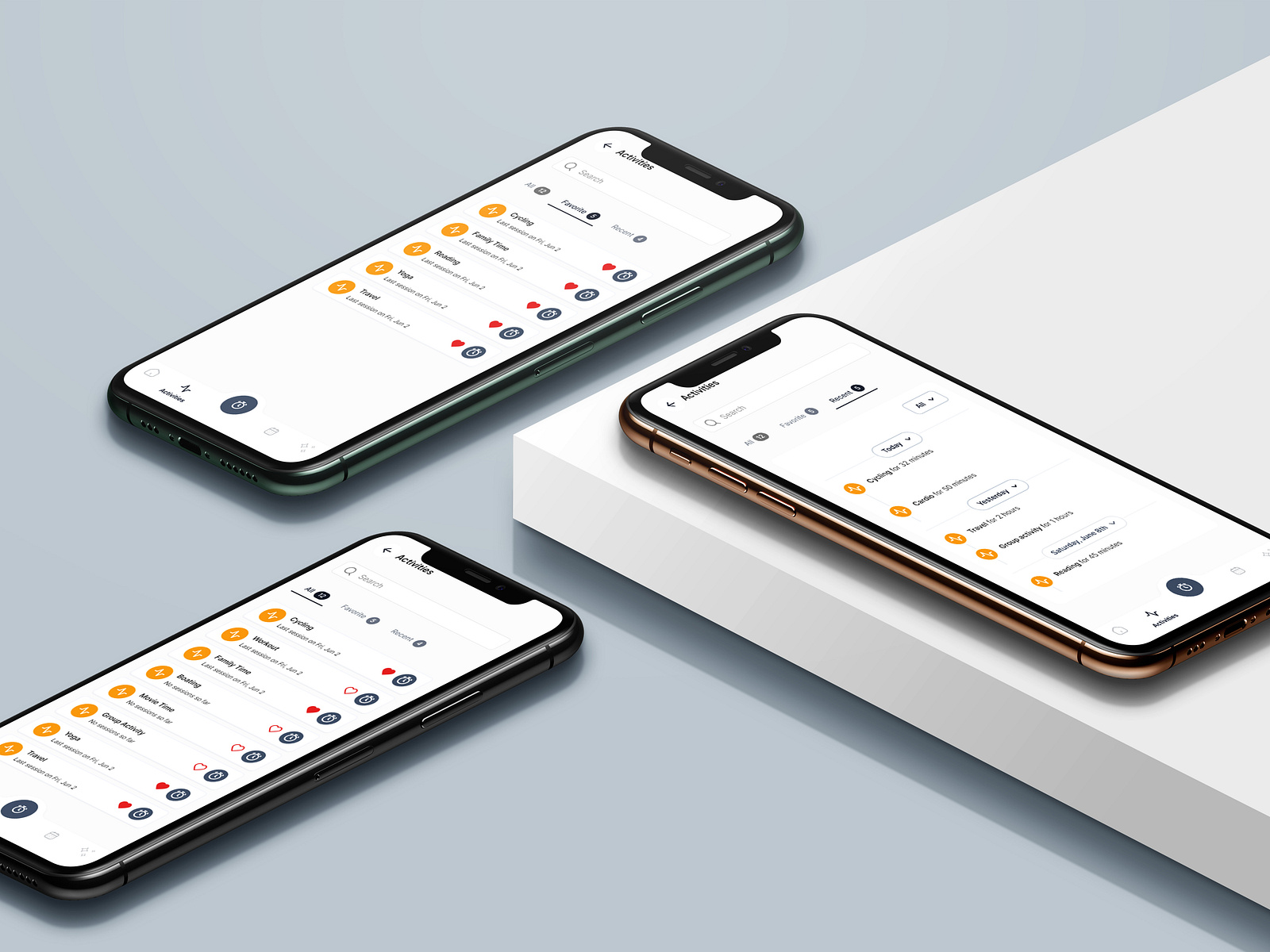Activities UI by Deep S on Dribbble
