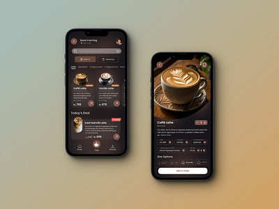 Coffee app - UI by Kunjika Manchanda on Dribbble