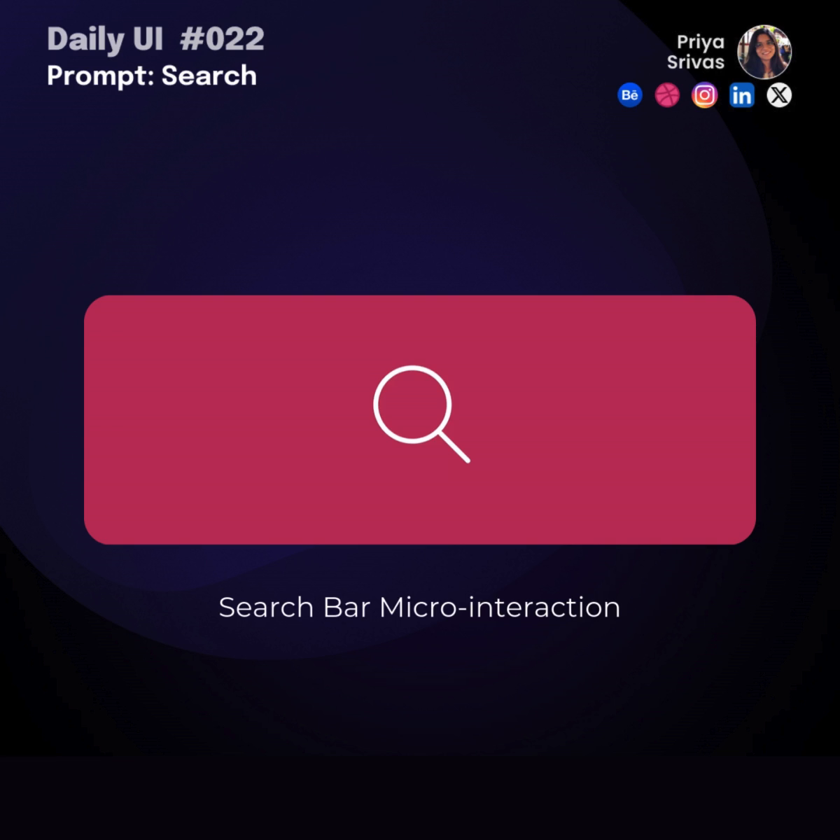 Search Bar Micro-interaction by Priya Srivastava on Dribbble