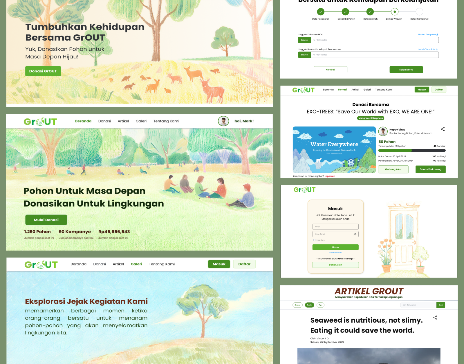 GrOUT: Tree Donation Website for Environment and Sustainability by ...
