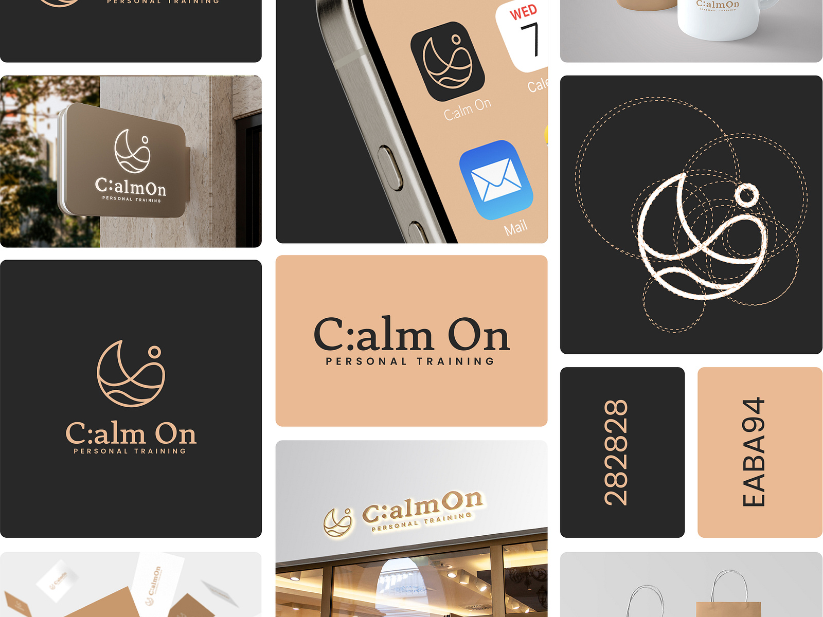 Calm on logo by Sara Arshad on Dribbble