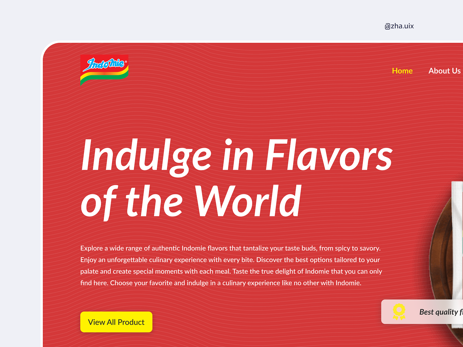 Redesign Indomie Website - Hero Section Indomie by Irzha Nabhan on Dribbble
