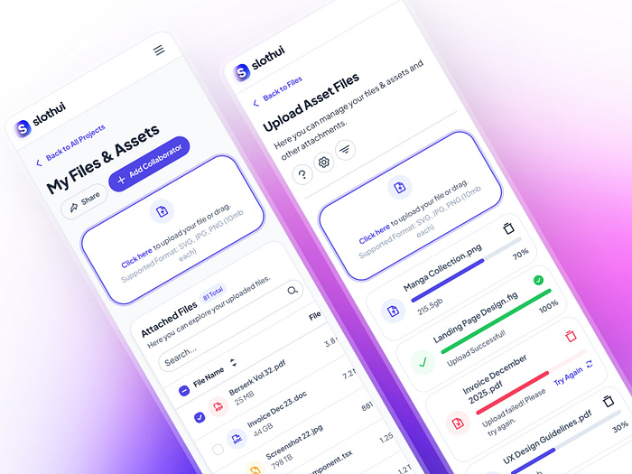 File Upload UI designs, themes, templates and downloadable graphic ...