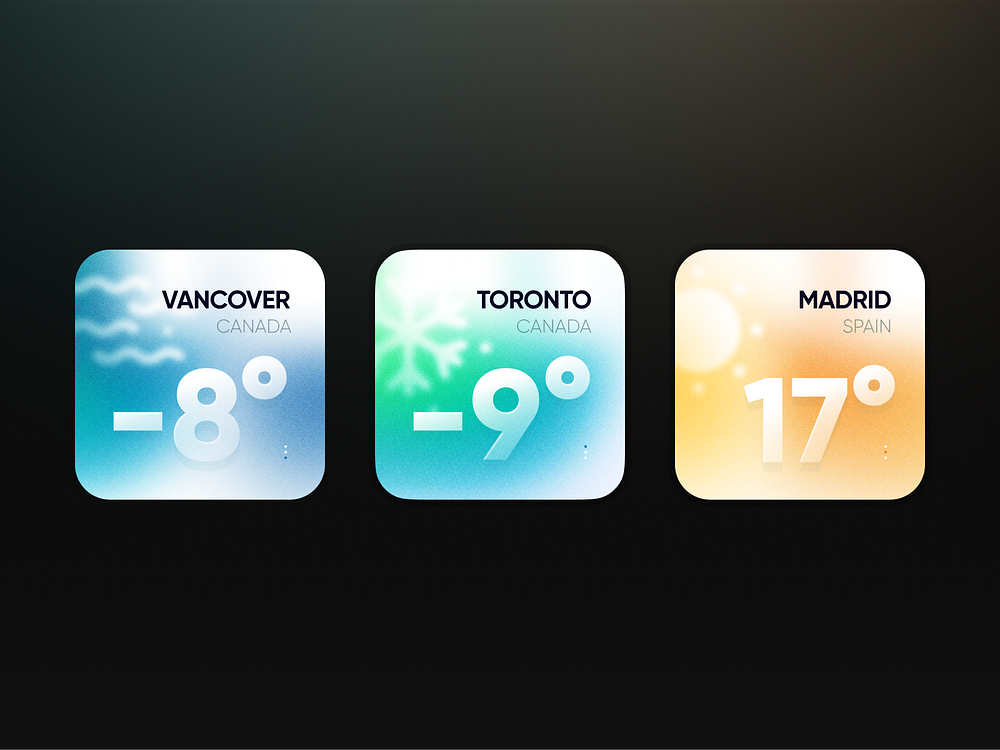 Browse thousands of Weather UI images for design inspiration | Dribbble