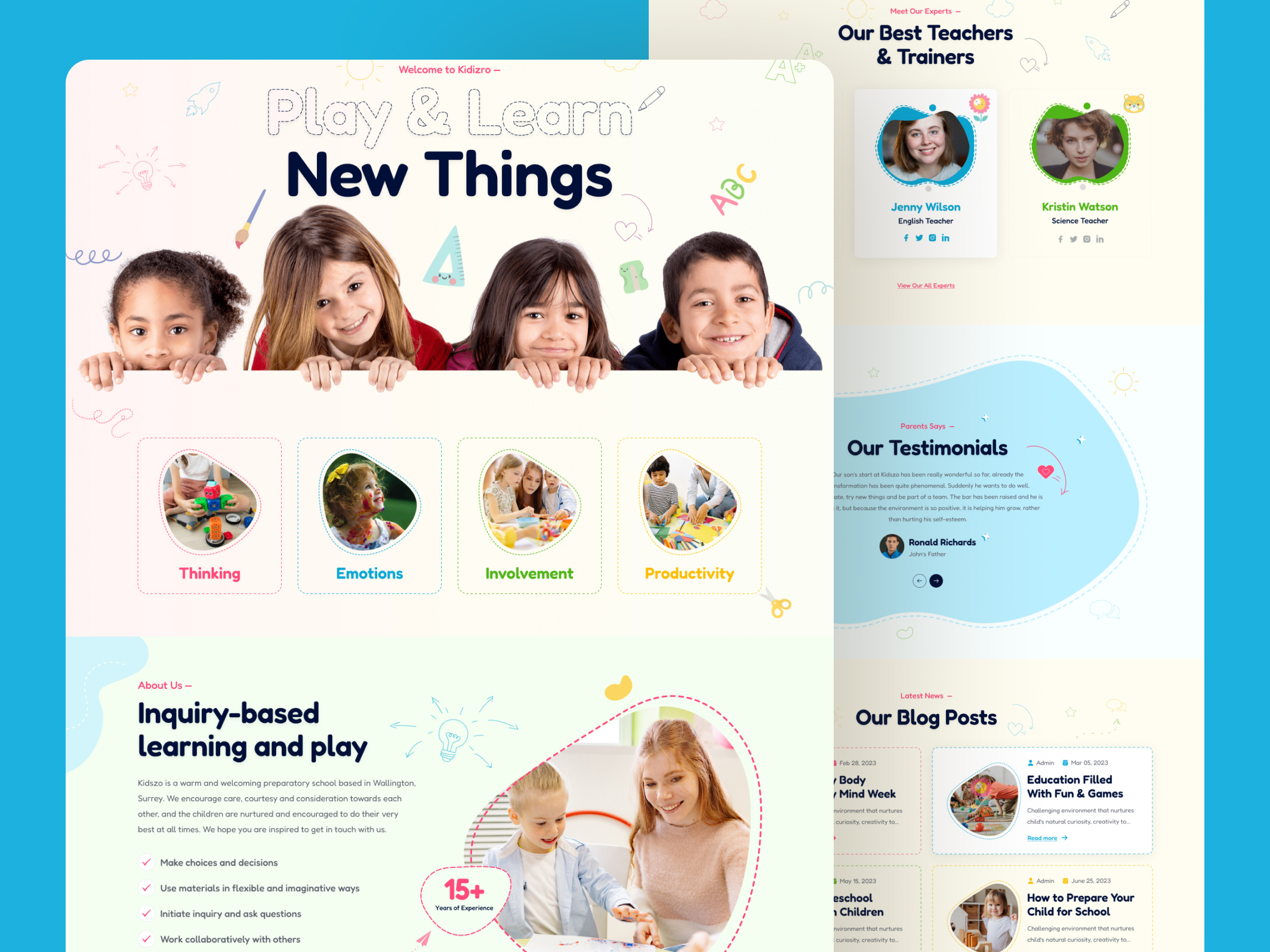 kidizro - Kids Education Website by Zubaear on Dribbble