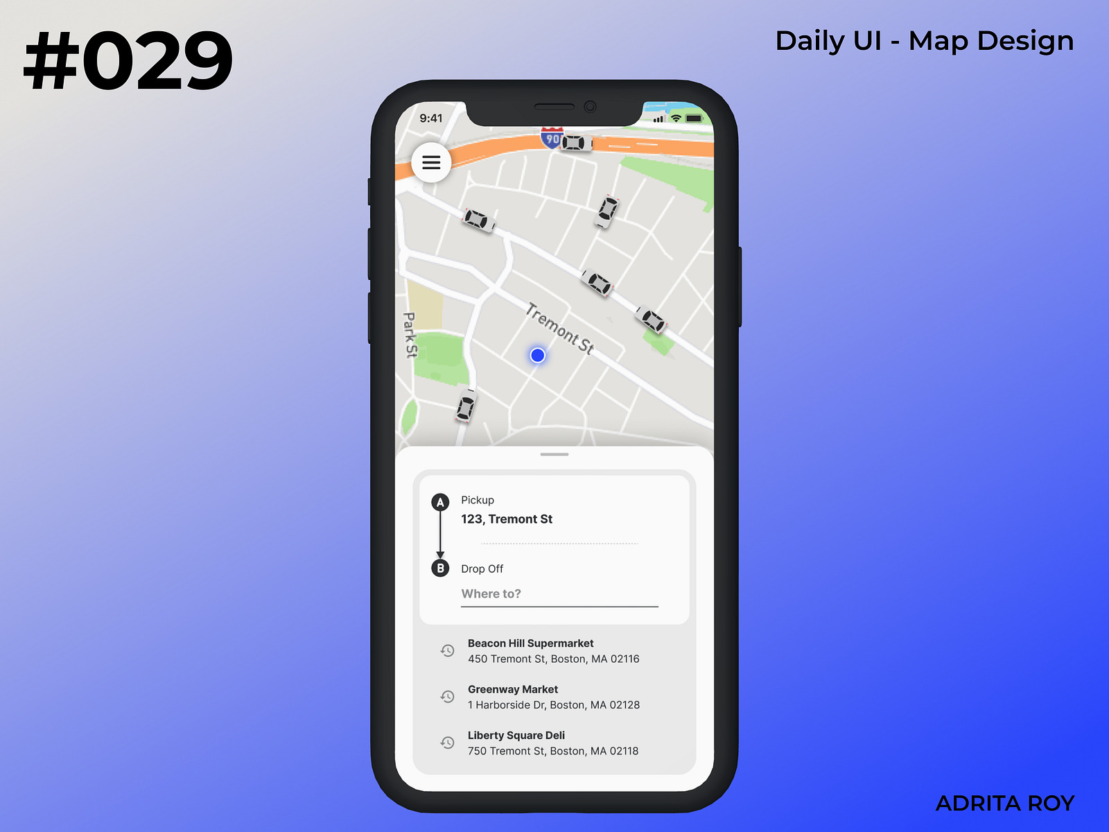 Daily UI 029 - Map Design by Adrita Roy on Dribbble