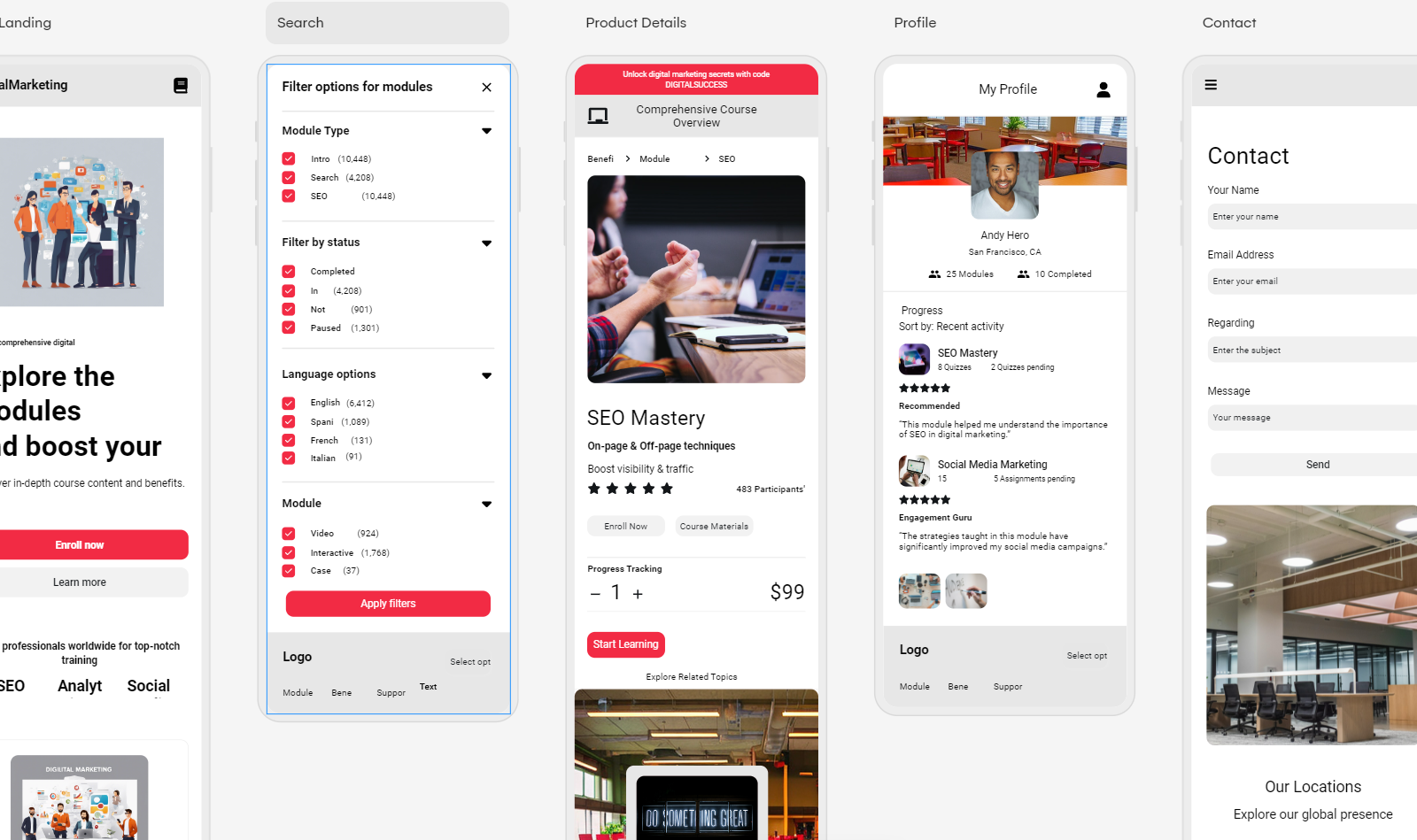 Digital Course App ver 1 by Koman Daniel on Dribbble