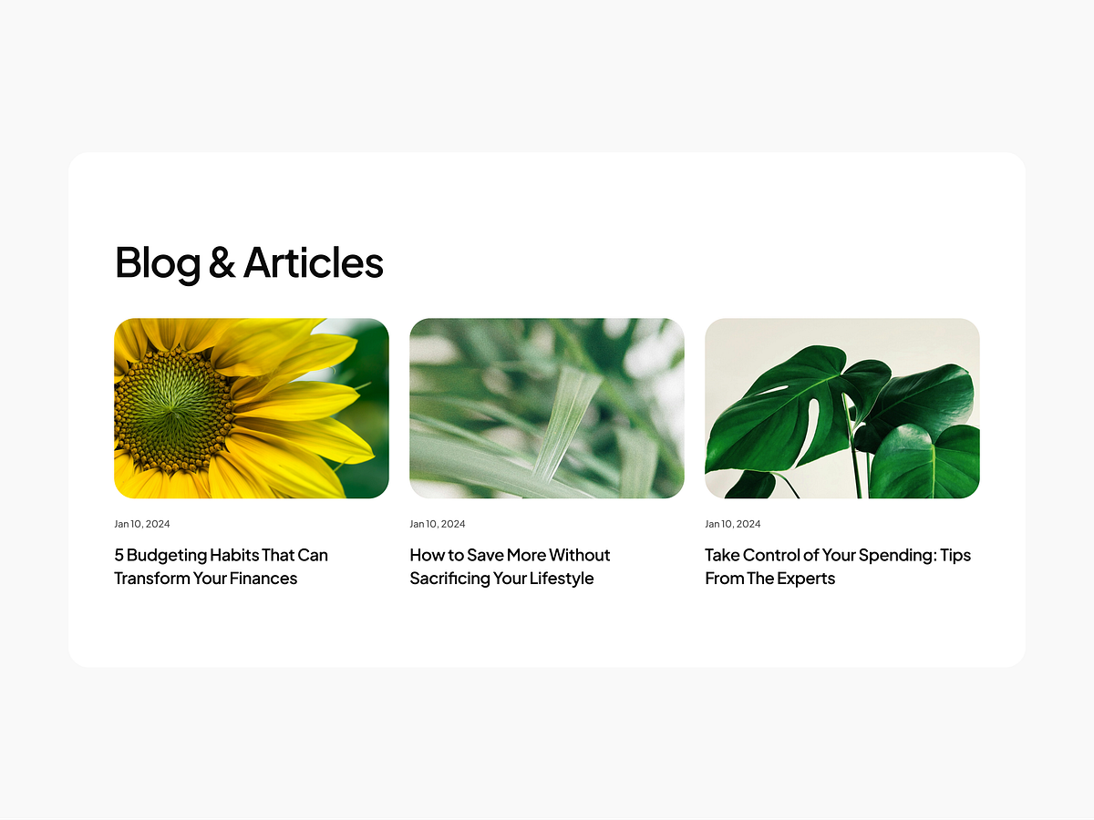 Minimal Blog & Article Section for Website by Istiaq Ahmed on Dribbble