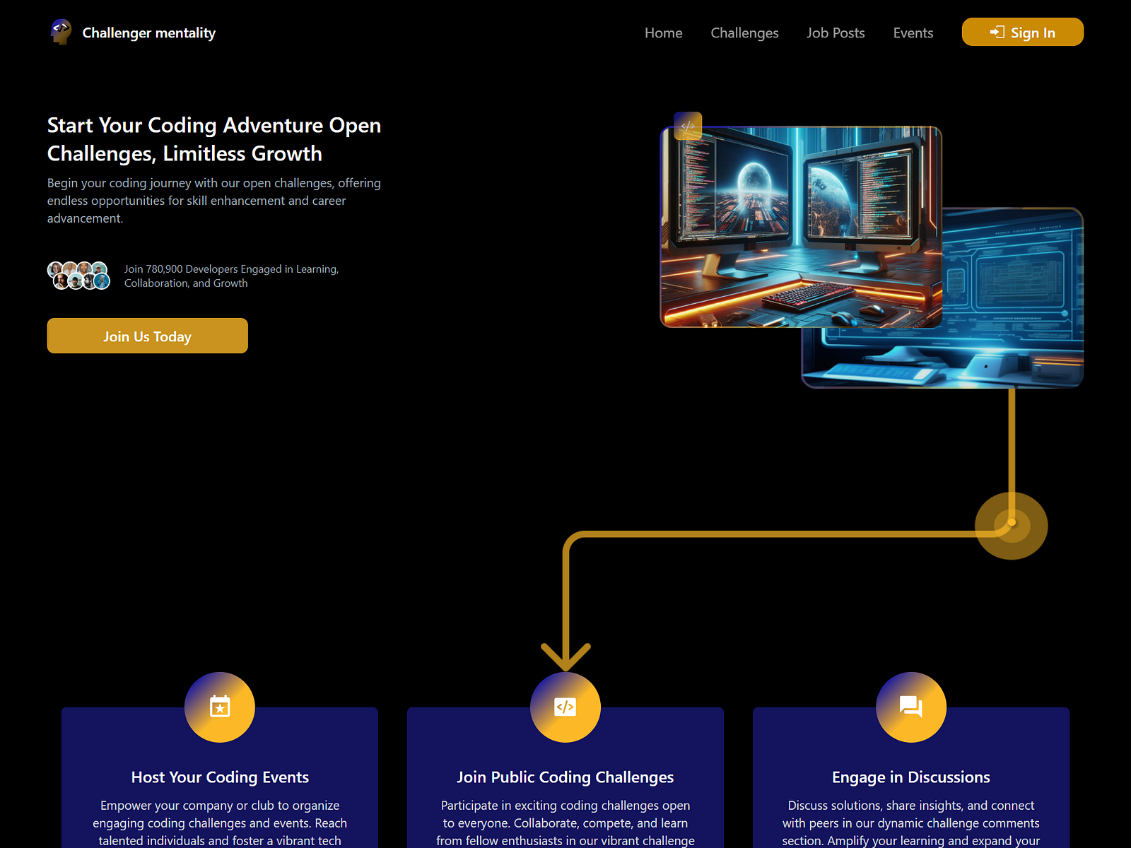 Coding Challenges & Hiring Platform Landing Page UI/UX Design by salah ...