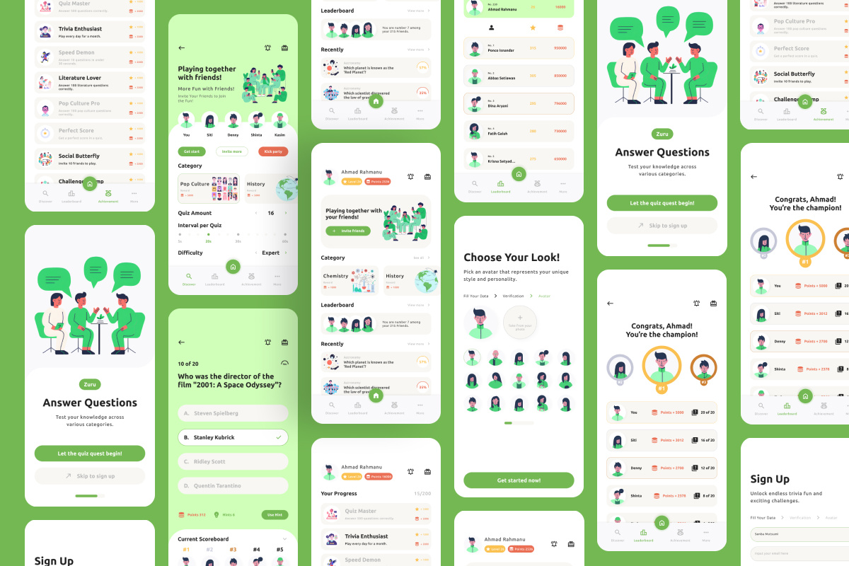 Zuru - Trivia Quiz Mobile App by Twin Studio Design on Dribbble