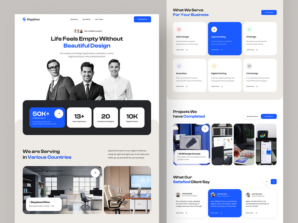 Agency Studio Website by Aryo Pamungkas for SLAB Design Studio on Dribbble