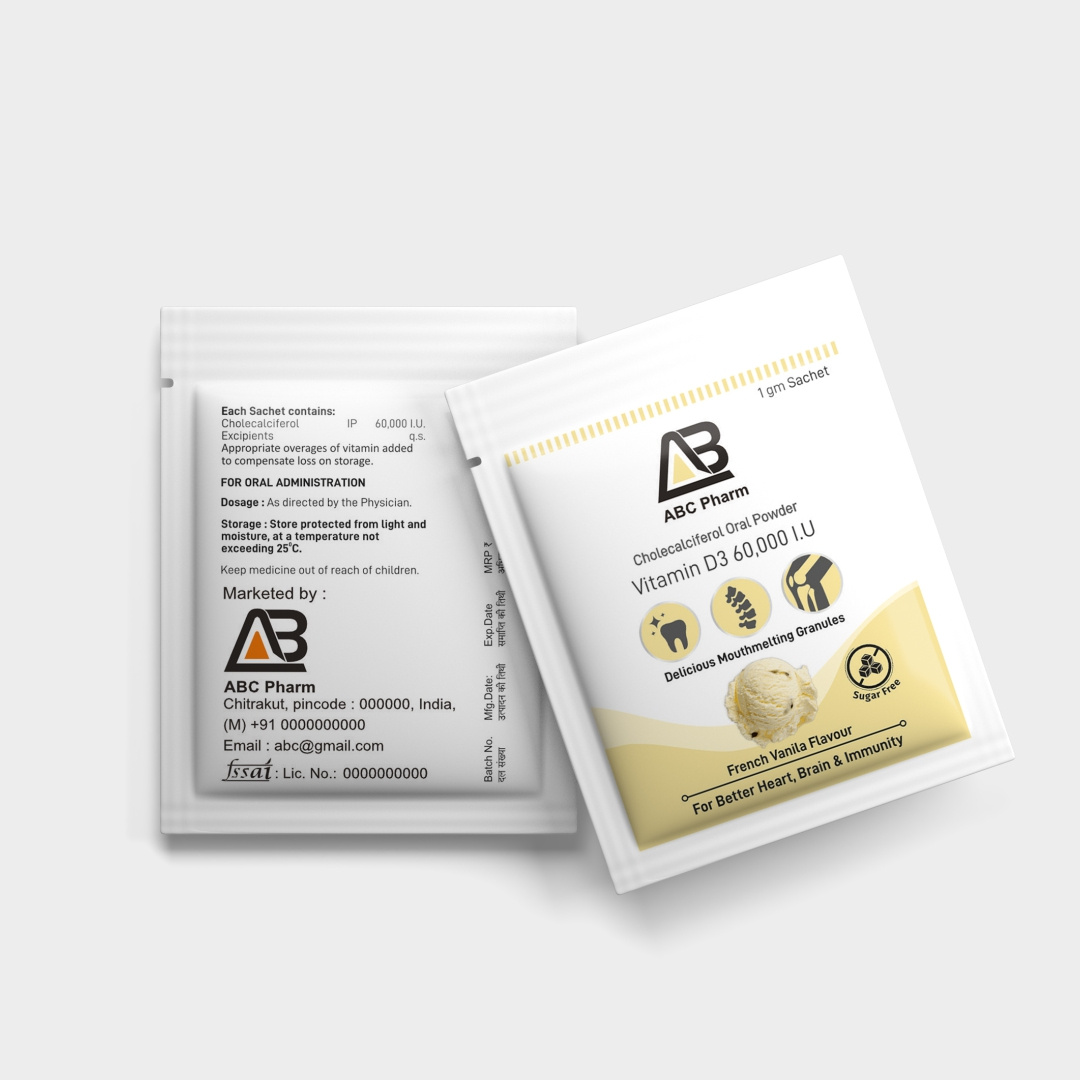 Vitamin D3 Sachet Design by CG DESIGN 64 (Product Design, Pouch Design ...