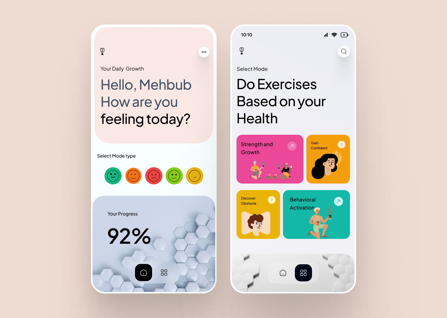 Mental Health App UI Design by Mehbubur Rahman on Dribbble