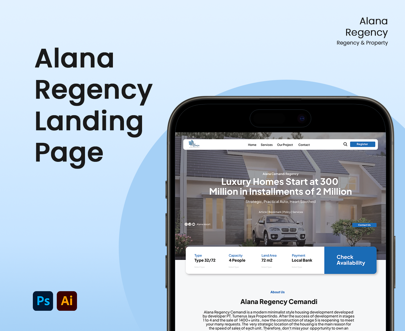 Residential Landing Page Design & Management by Adib M on Dribbble